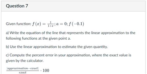 Solved Given Function Fx1x1a0f−01 A Write The