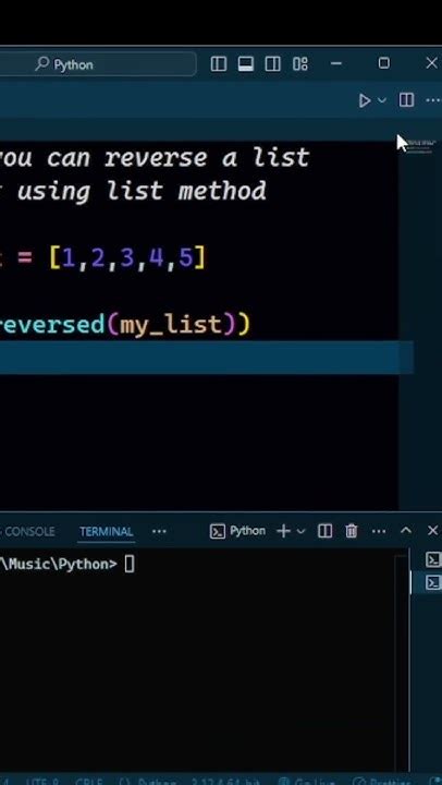 Reverse A List In Python Python Tips For Beginners Pythonforbeginners Pythonprogramming