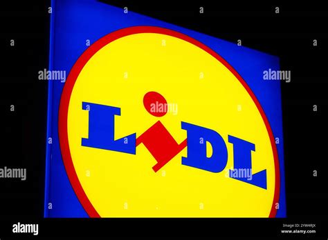 Signs and symbols a Lidl grocery store Mjölby Sweden Stock Photo Alamy