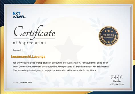 Kusumanchi Lavanya On Linkedin Nxtwave Leadership Alworkshop