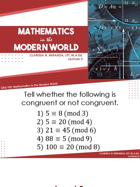 Module 42 Operation On Modular Arithmetic Pdf