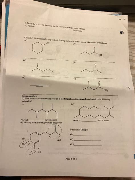 Solved S Write The Bond Line Formulas For The Following