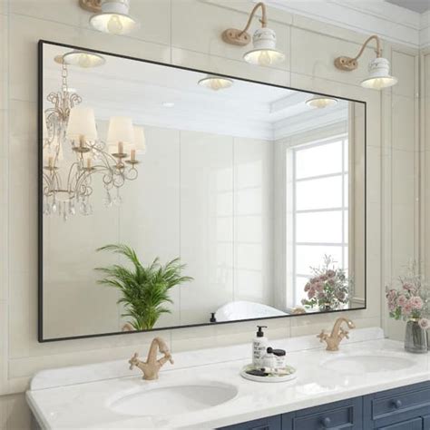 Quivaraview 60 In W X 40 In H Aluminum Framed Rectangular Vanity Wall
