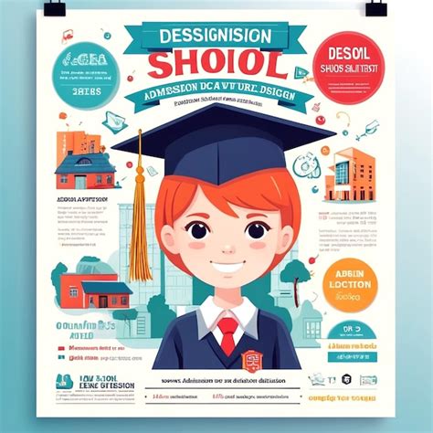 Vector Design School Admission Poster Premium Ai Generated Image