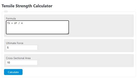 Tensile Strength Calculator Calculator Academy