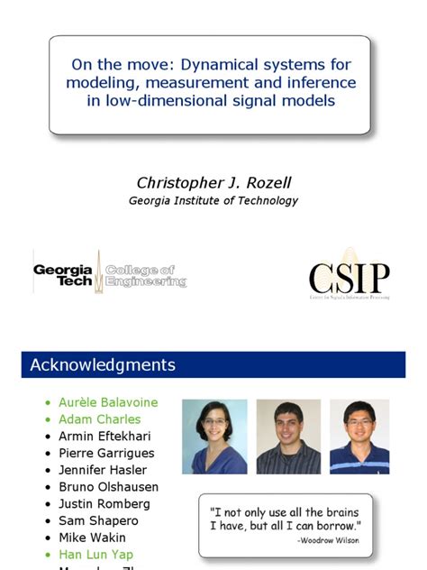 On The Move Dynamical Systems For Modeling Measurement And Inference In Low Dimensional