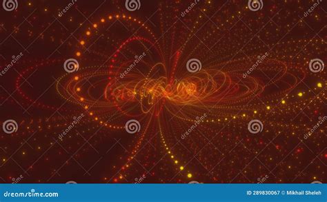 Abstract Round Source Of Particles In A Force Field Stock Illustration Illustration Of Light