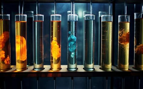 Premium Ai Image Scientific Experiments With Glass Test Tubes