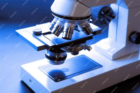 Premium Ai Image Scientist Analyzing Microscope Slide Microscope In A