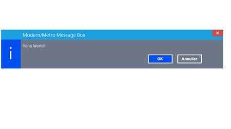 Modern Metro Style Message Box And Input Box For Microsoft Access 2013