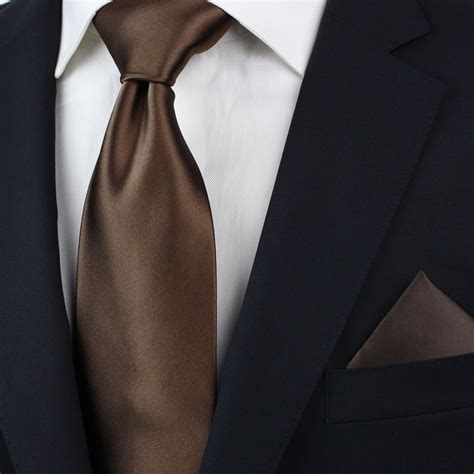 Solid Mens Tie In Chocolate Brown Bows N Brown Tie Brown