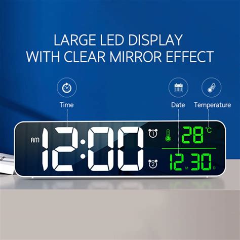 Table Digital Clock Large Screen Luminous Desktop Vicedeal
