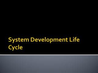 System Development Life Cycle PPT Operating Systems Computer Software And Applications