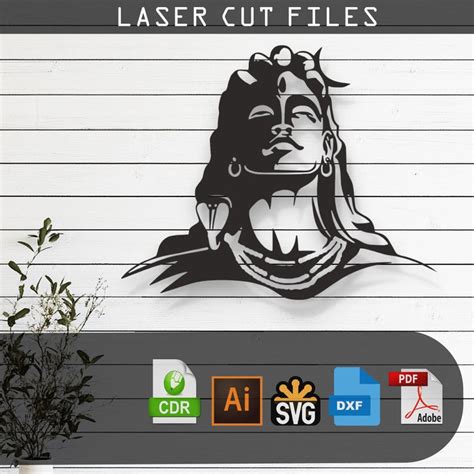 Lord Shiva Laser Cut Vector Files Svg Dxf Glowforge Cricut Cnc