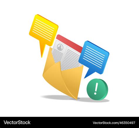 Isometric 3d Flat Concept Exclamation Mark Vector Image