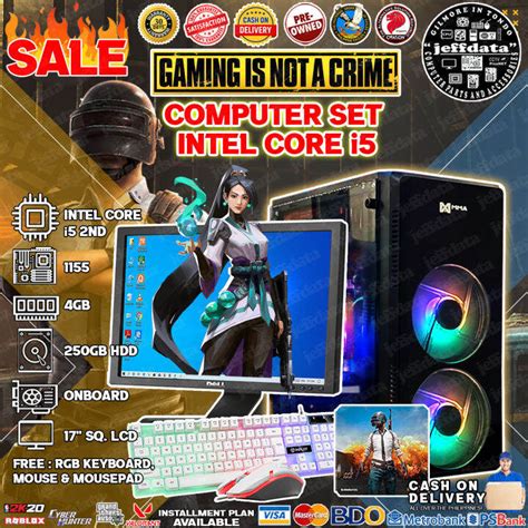 COMPUTER SET INTEL CORE I ND GEN GB GB HDD ONBOARD SQ JEFFDATA PC PRELOVED Lazada PH