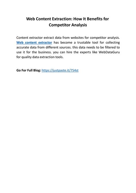 Ppt Effective Web Content Extraction Tools For Competitive Business