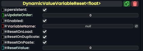 Componentdynamicvaluevariablereset Resonite Wiki