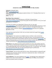 Introduction To Microeconomics Course Overview Resources Course Hero