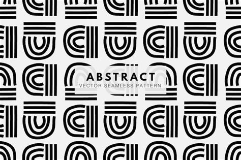 Premium Vector Organic Lines Shape With Curve Lines Abstract Seamless Repeat Vector Pattern