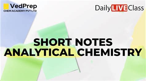 Short Notes Analytical Chemistry CSIR NET GATE IIT JAM DU BHU IIT JEE Chem