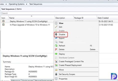 How To Disable SCCM Task Sequence Deployment