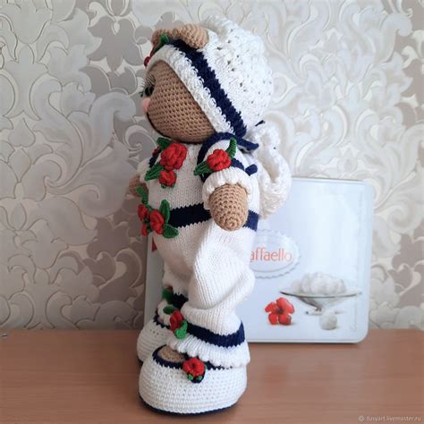 Игрушка ручной работы интерьерная вязаная игрушка Кошка Тильда ...