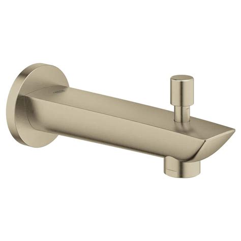 Grohe Eurosmart Brushed Nickel Diverter Tub Spout 13356en3 The Home Depot