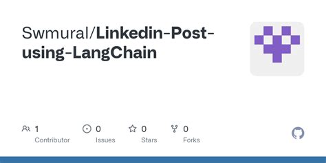 Github Swmurallinkedin Post Using Langchain