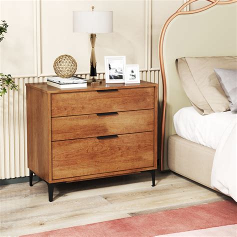 3 Drawer Dresser With Interlock System For Bedroom Living Room Costway