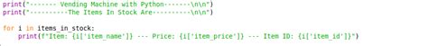 Vending Machine With Python Code Copyassignment