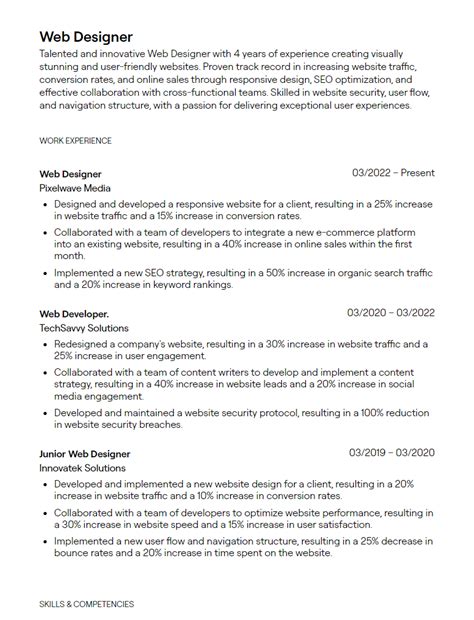 5 Web Designer Resume Examples With Guidance