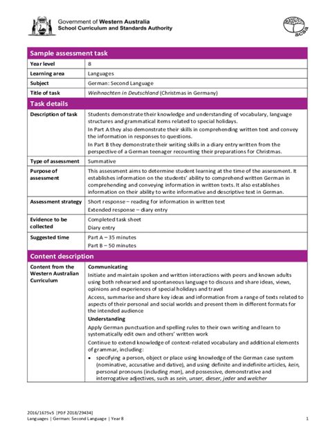 Fillable Online Japanese Stage 4 Sample Asssessment Activity Fax Email