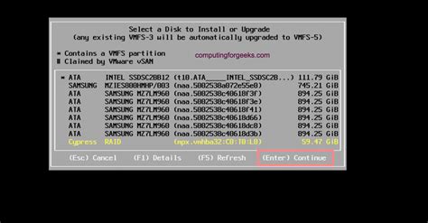 Install Vmware Vsphere Esxi 8 0 On Bare Metal Servers Computingforgeeks