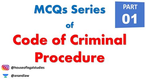 Crpc Mcq Mock Test Part 1 Criminal Procedure Code Mcq Youtube