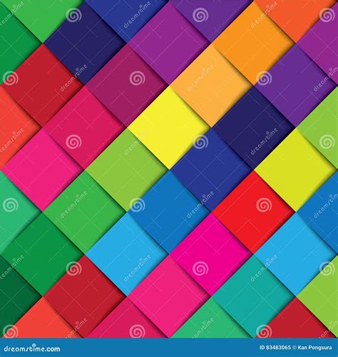 Colorful Square Abstract Background Stock Vector Illustration Of Decoration Layout 83483065