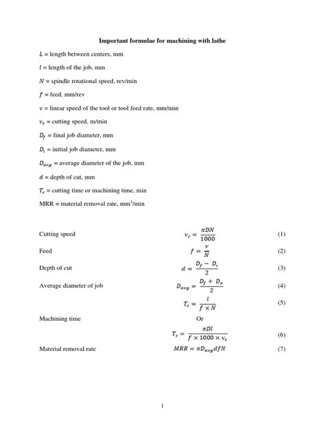 Numerical Examples Lathe Pdf Machining Crafts