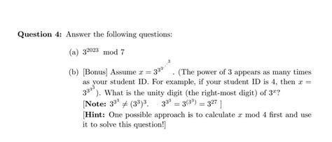 Solved Uestion 4 Answer The Following Questions A