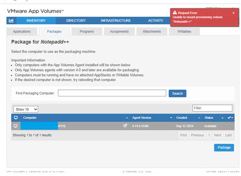SOLVED App Volumes Unable To Mount Provisioning Volume App Volumes Omnissa Community