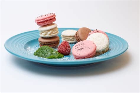 Macron Assorted On White Background Stock Image Image Of Cookery