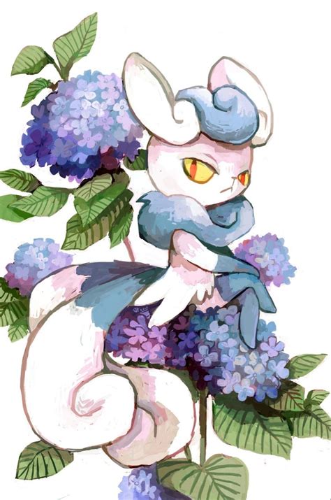Floral Meowstic Pokemon Pokemon Mew Mew And Mewtwo