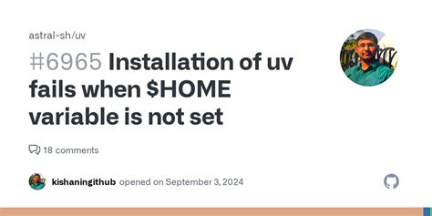 Installation Of Uv Fails When Home Variable Is Not Set · Issue 6965