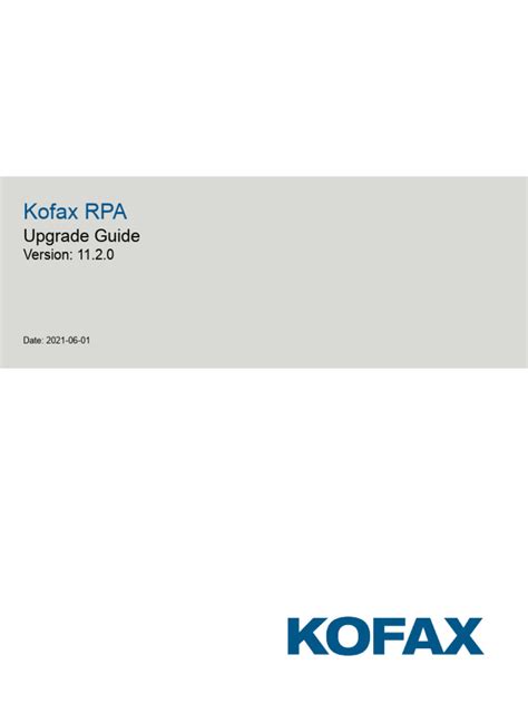 Kofax Rpa Upgrade Guide Pdf Computer File Soap