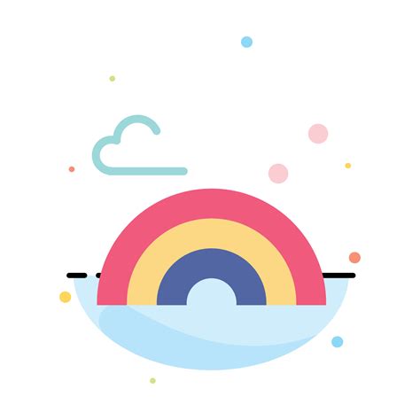Nature Rainbow Spring Wave Abstract Flat Color Icon Template 17994105