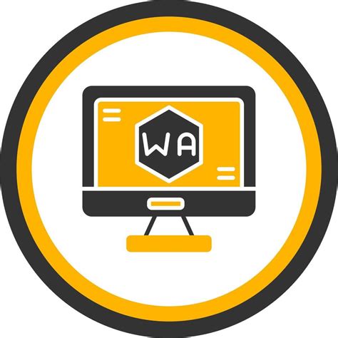 Webassembly Script Icon Glyph Two Color Circle 67675926 Vector Art At