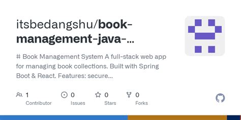 Github Itsbedangshubook Management Java Fullstack Book Management