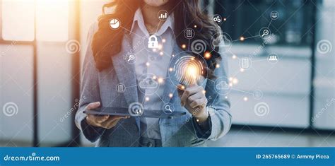 Businessmen Fingerprint Scanning And Biometric Authentication