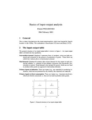 Fillable Online Basics Of Input Output Analysis Fax Email Print PdfFiller