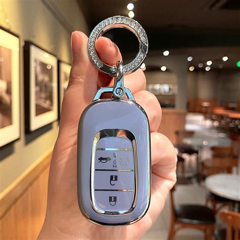 Tpu 자동차 원격 키 케이스 커버 쉘 Fob 혼다 시빅 2022 4 버튼 프로텍터 홀더 키리스 키체인 남녀공용 액세서리 Aliexpress