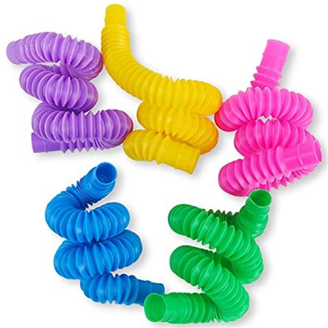 Veylin Fidget Pop Tubes 8 Pack Sensory Fidget Toys Bendy Tubes Reduce